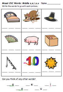 CVC mixed - TeachingCave.com - TeachingCave.com