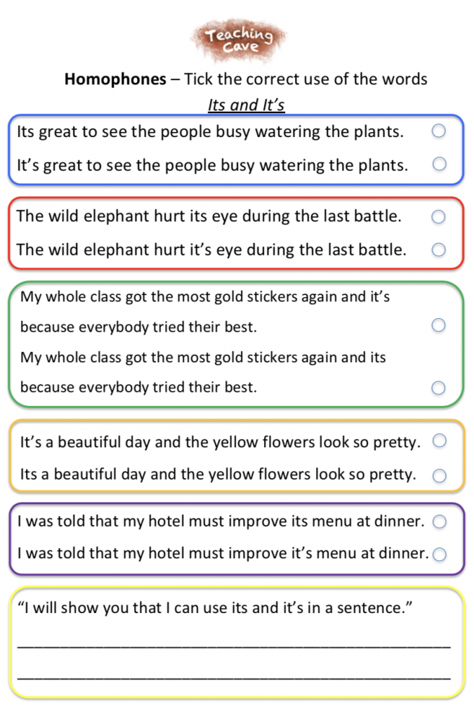 its and it's1 - TeachingCave.com - TeachingCave.com