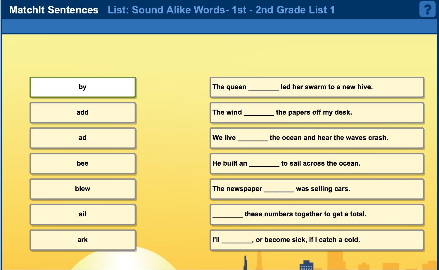 Homophone Word Game Dragon's Den Curriculum: Horrible Homophones