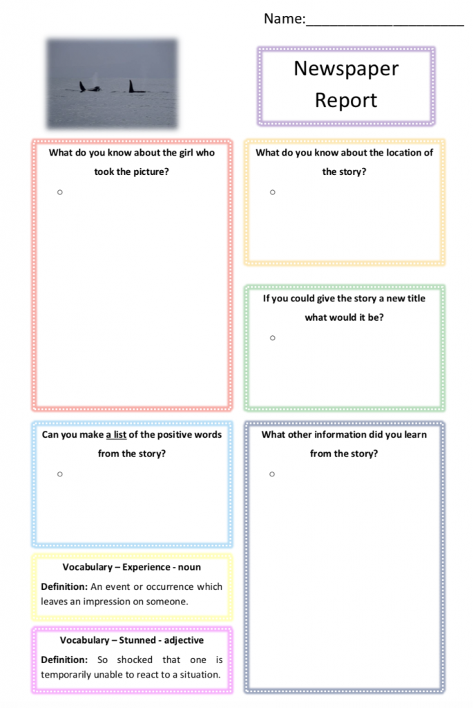 Newspaper activity - TeachingCave.com - TeachingCave.com